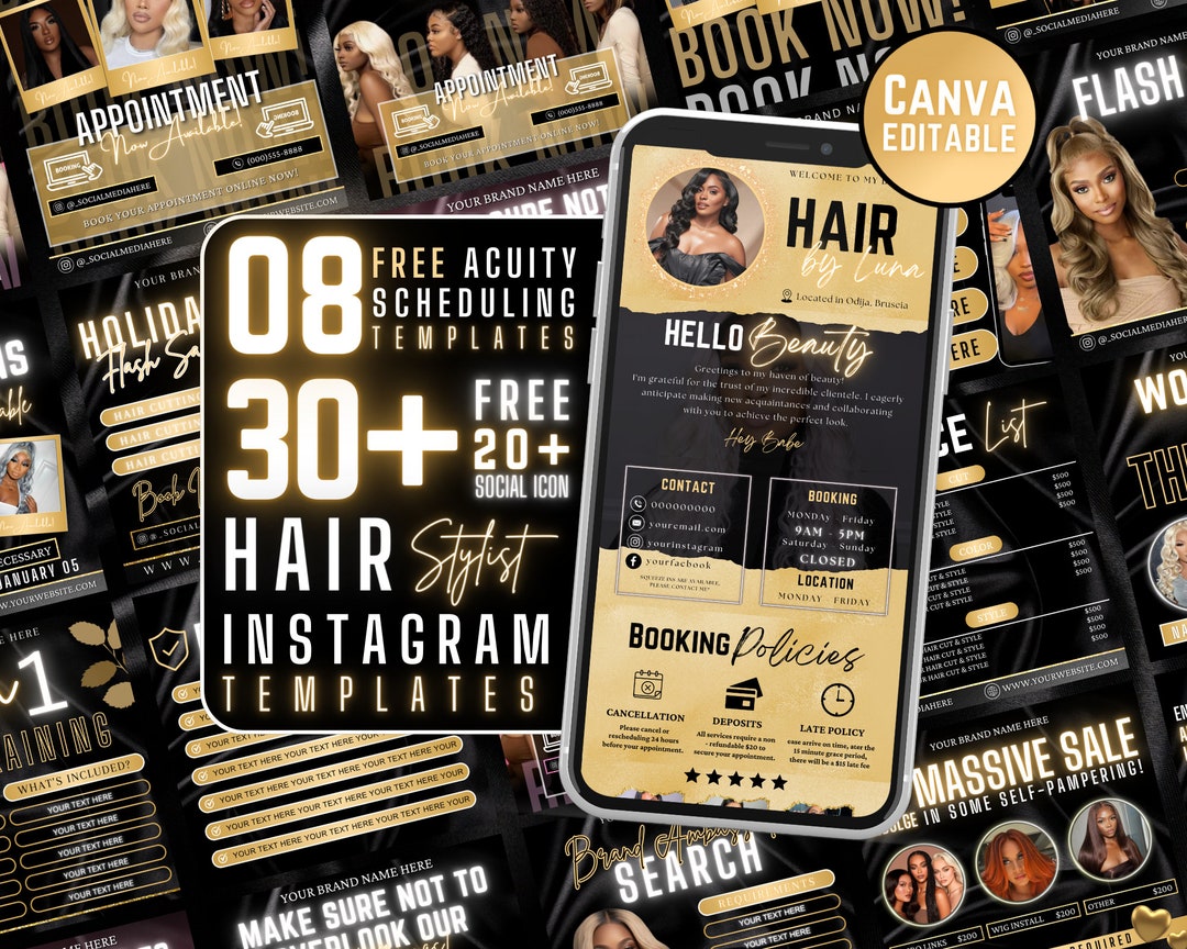 30+hair Instagram Post, Free 08 Acuity Banners, Hairstylist Instagram ...