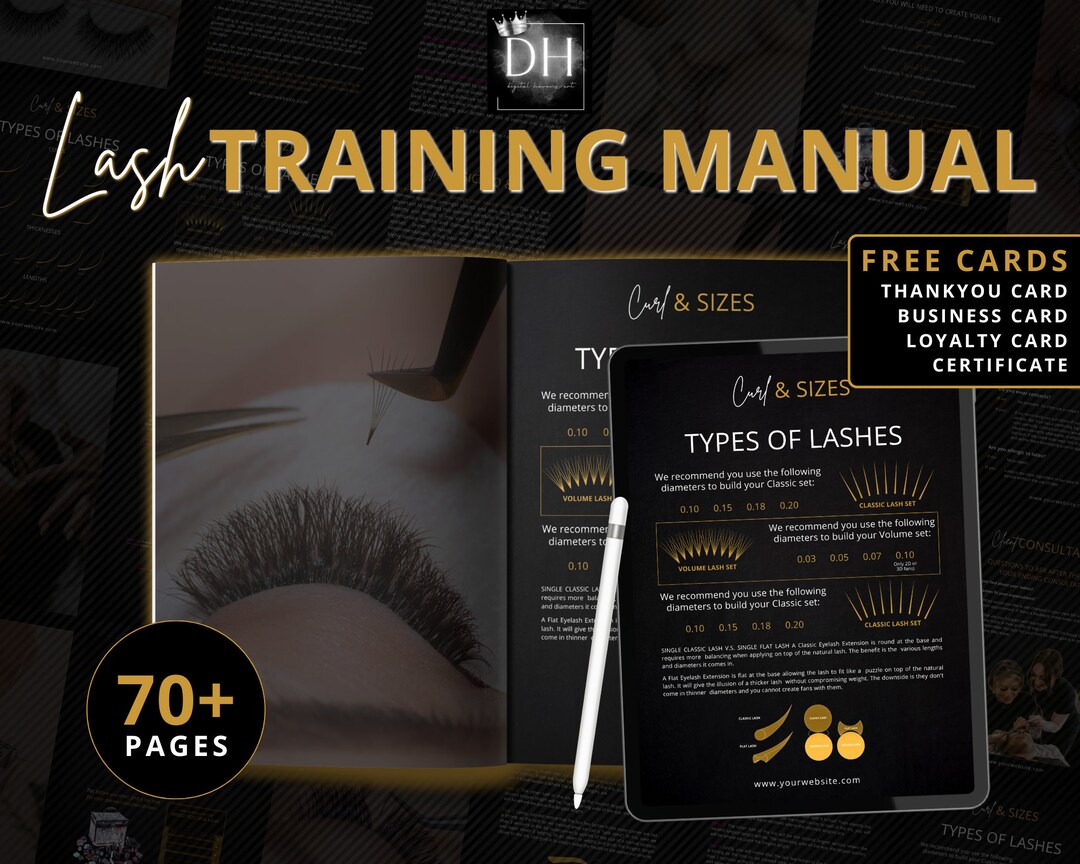 70 Lash Manual, Eyelash Extensions Training Manual, Lash Extensions ...