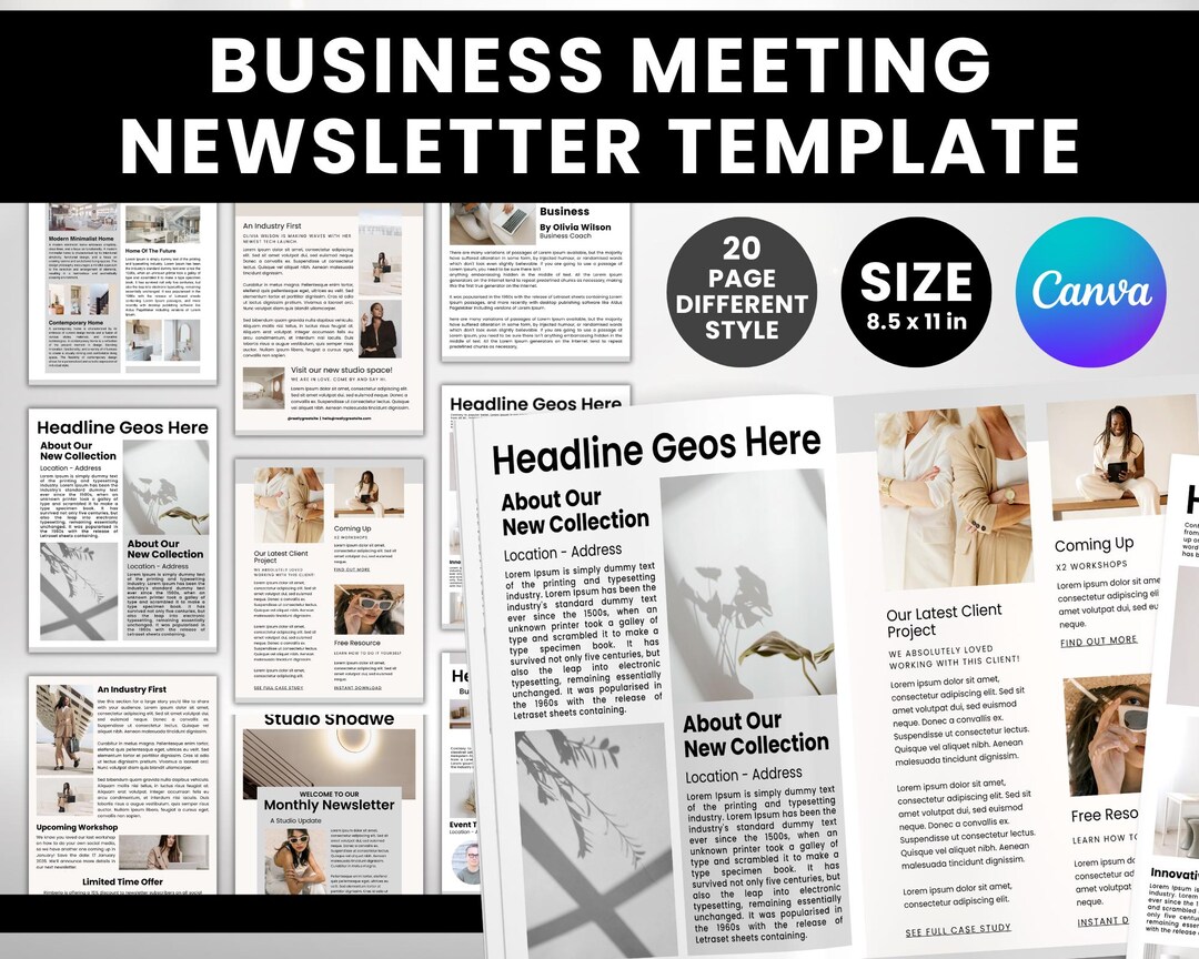 20 Editable Business Newsletter Template, Editable Newsletter Template ...
