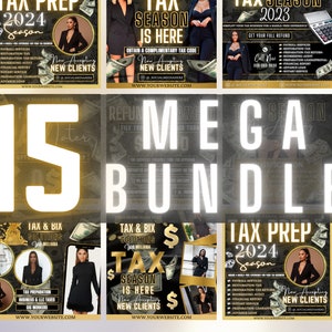 15 Tax Prep Bundle, Tax Prep Flyer, Tax Prep Instagram, Tax Flyer ...
