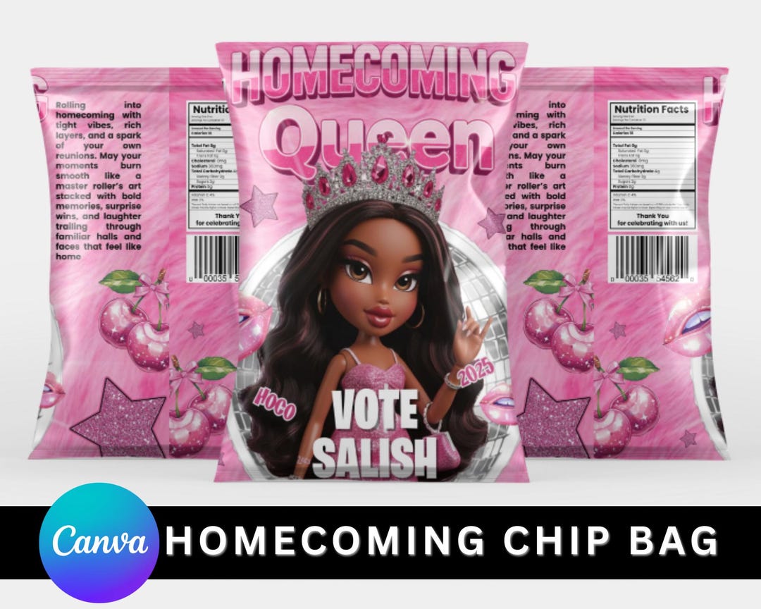 Homecoming Chip Bag Template, Homecoming Campaign, Vote for Mean Queen ...
