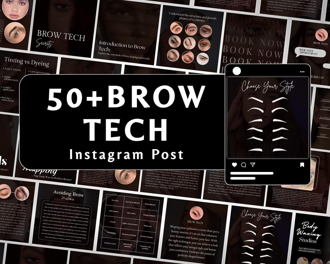 50+ Brow Tech Instagram Templates,brow Lamination Instagram Template ...