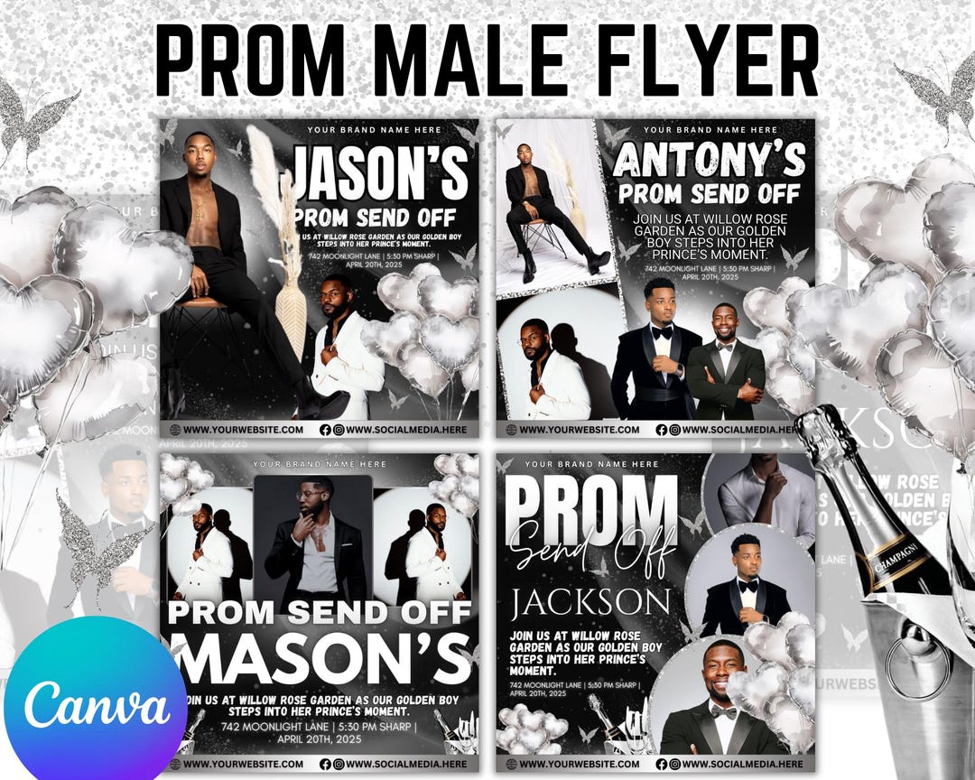 Pink Prom Send off Flyer,prom Invitation, Prom Invitation Flyer, Prom ...