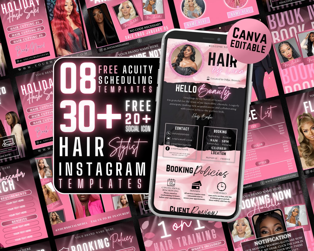 30+hair Instagram Post, Free 08 Acuity Banners, Hairstylist Instagram ...