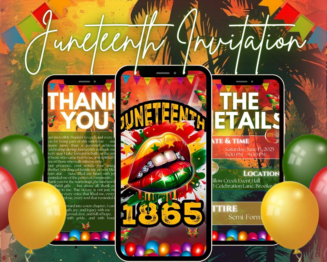 Juneteenth Invitation, Juneteenth BBQ Party Invite, Juneteenth Evite ...