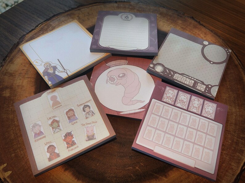 BG3 Themed Sticky Notes - Etsy