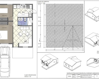 House Plans 93,70 M2 Digital Pack Cad and Pdf Self-construction (IN ...