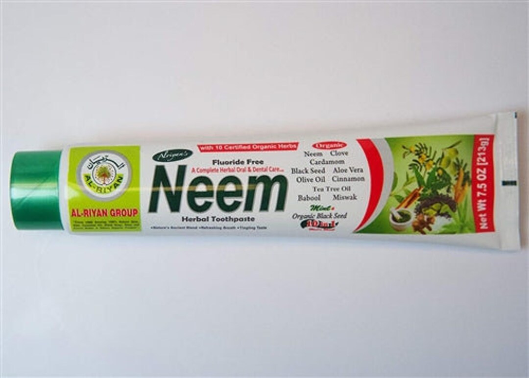 100% Vegetable Blend Neem Essential Toothpaste - 7.5 Oz - Etsy