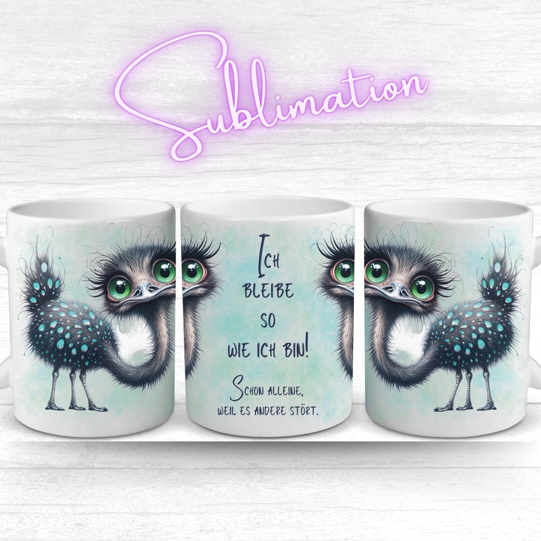 Sublimation File Mug Template With German Saying "i Stay as I Am!" and ...