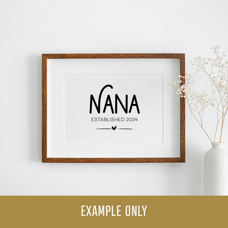 Nana Est 2024 SVG Digital Download Pregnancy Announcement Nana Reveal ...