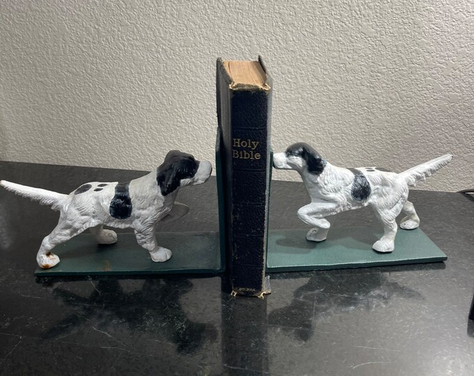 Pair of Setter Pointer Dogs Cast Iron Book Ends Very Nice - Etsy