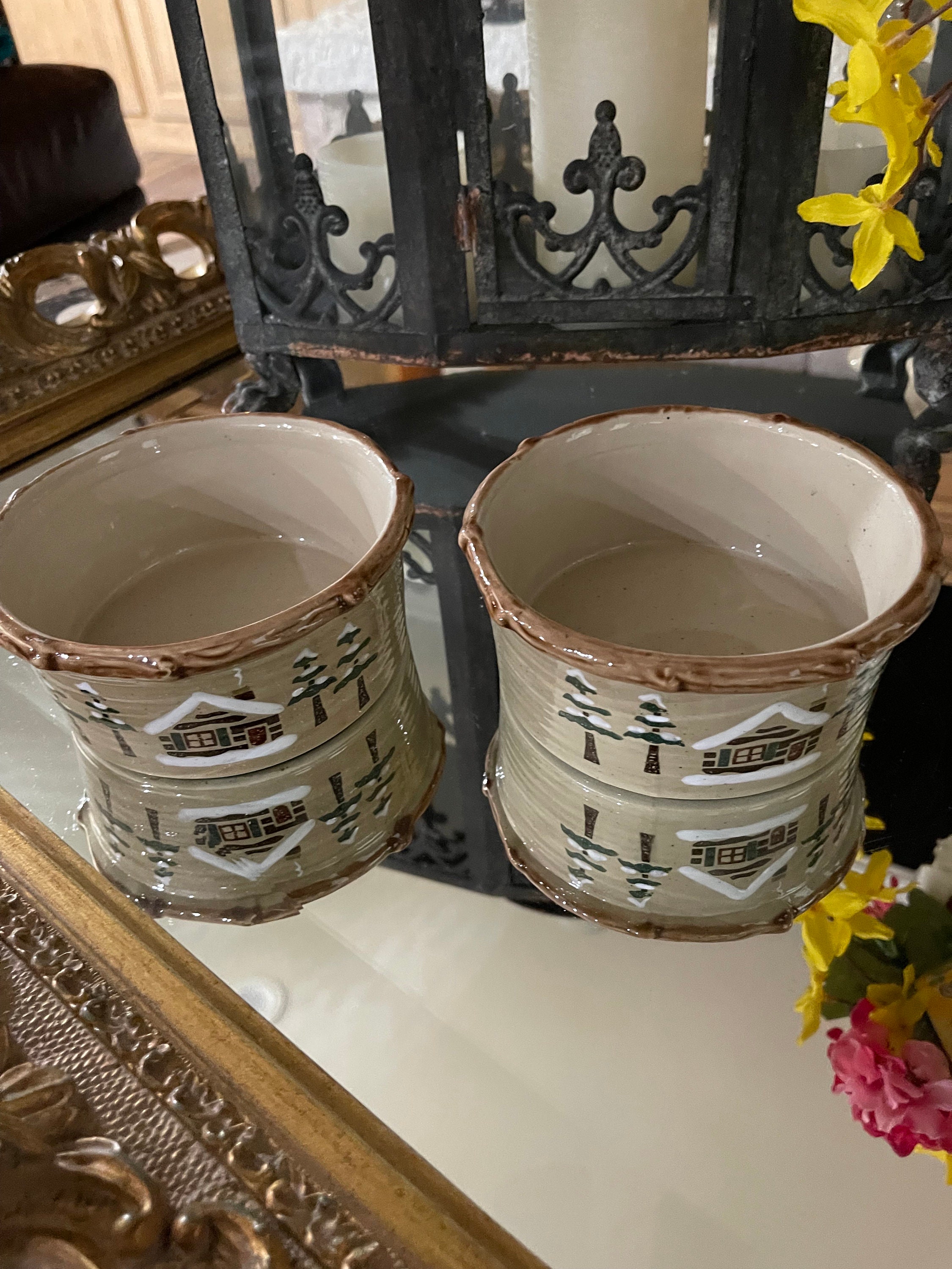 Sonoma Lifestyle 5.5” Lodge Bowl Log Cabin Rustic Woods All Purpose ...