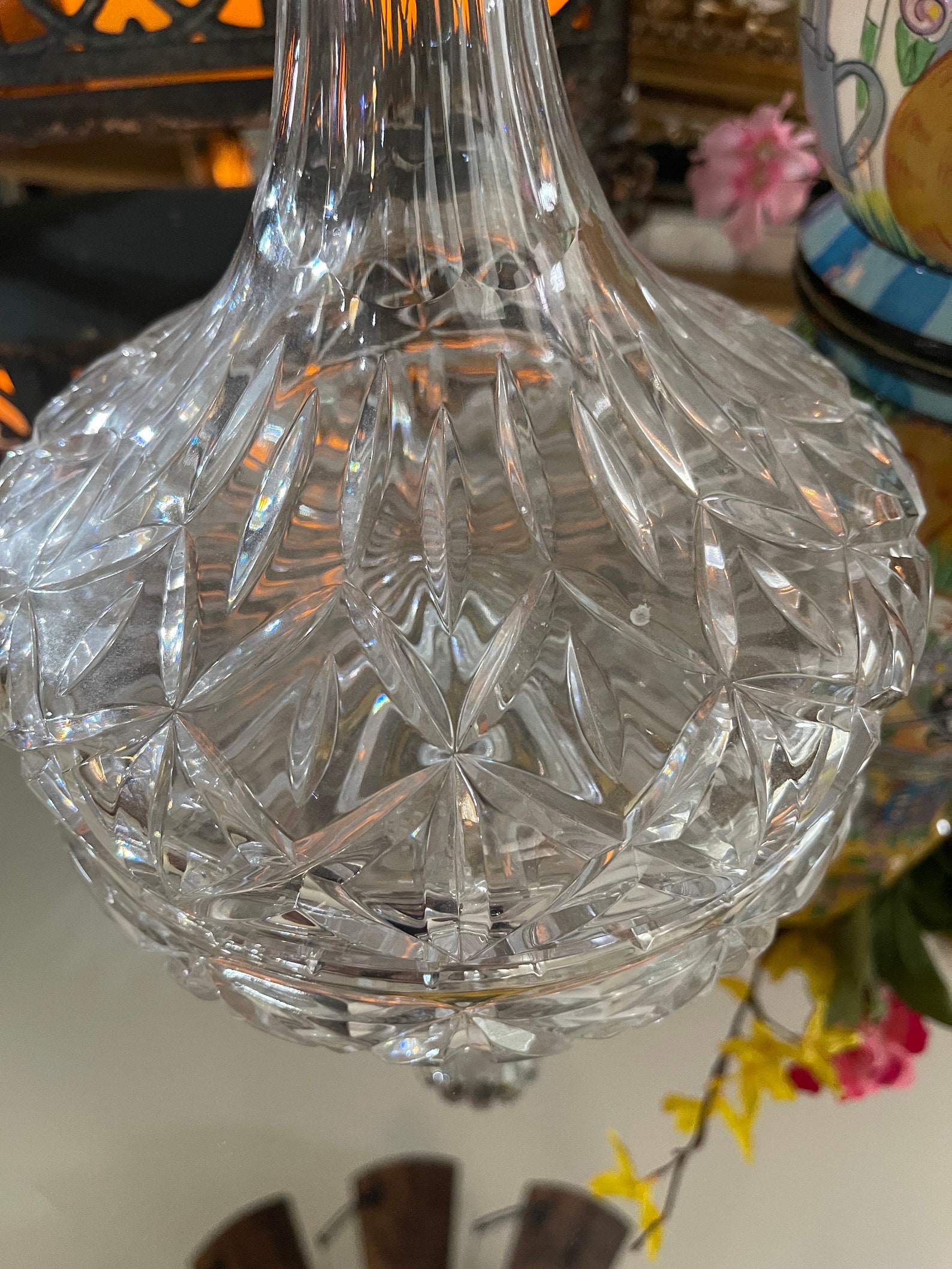 Vintage Block Crystal Olympic Ships Decanter Full Lead Handcut Poland ...