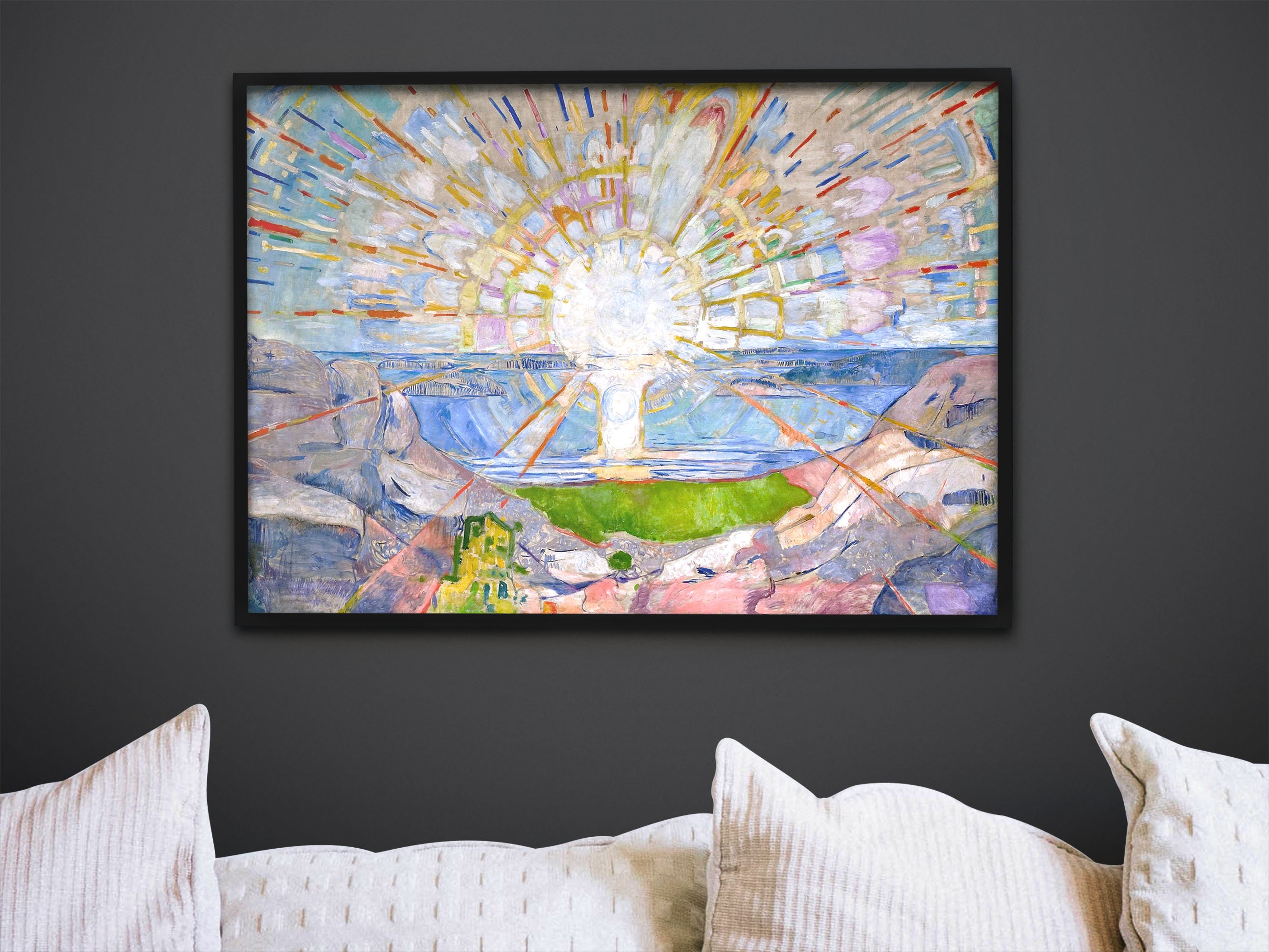 The Sun by Edvard Munch, Vintage Painting, Classic Art, Wall Art Print ...