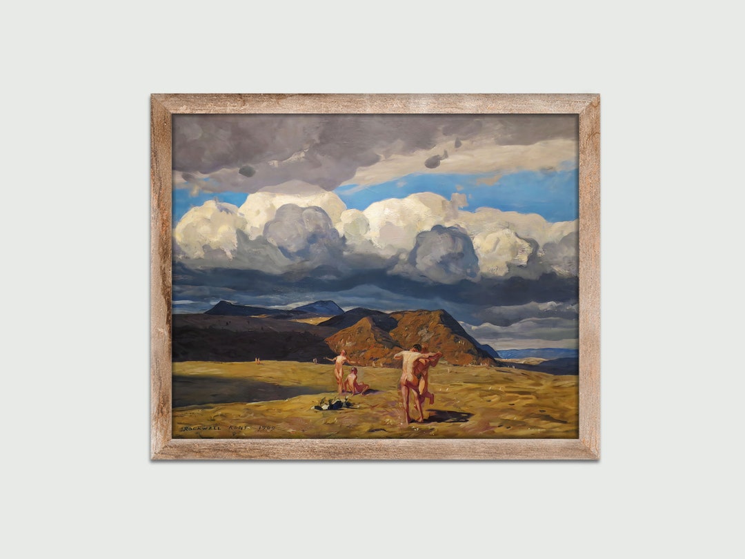 Men and Mountains (1909) by Rockwell Kent, Vintage Painting, Classic ...