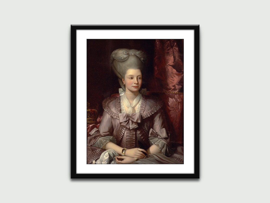 Queen Charlotte, Vintage Painting, Portrait Prints, Wall Art Print ...