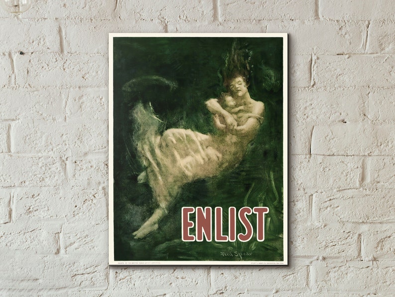 World War I Propaganda Enlist, Vintage Propaganda Poster, Wall Art ...