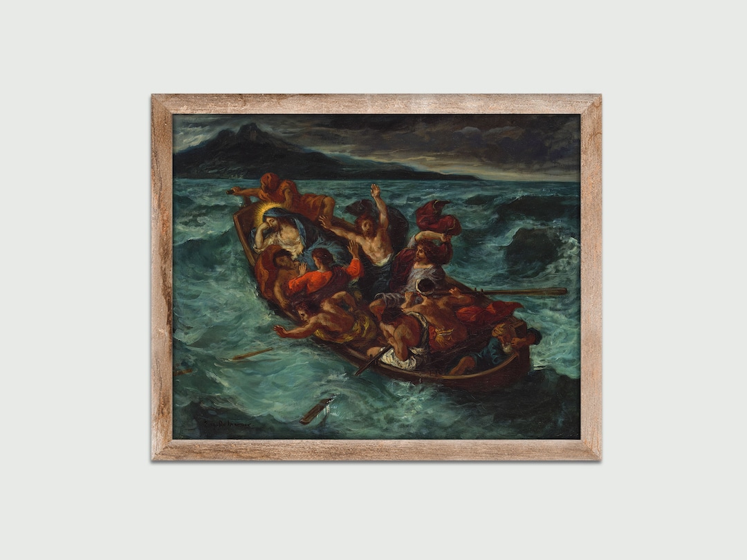 Christ Asleep During the Tempest by Eugène Delacroix, Vintage Painting ...