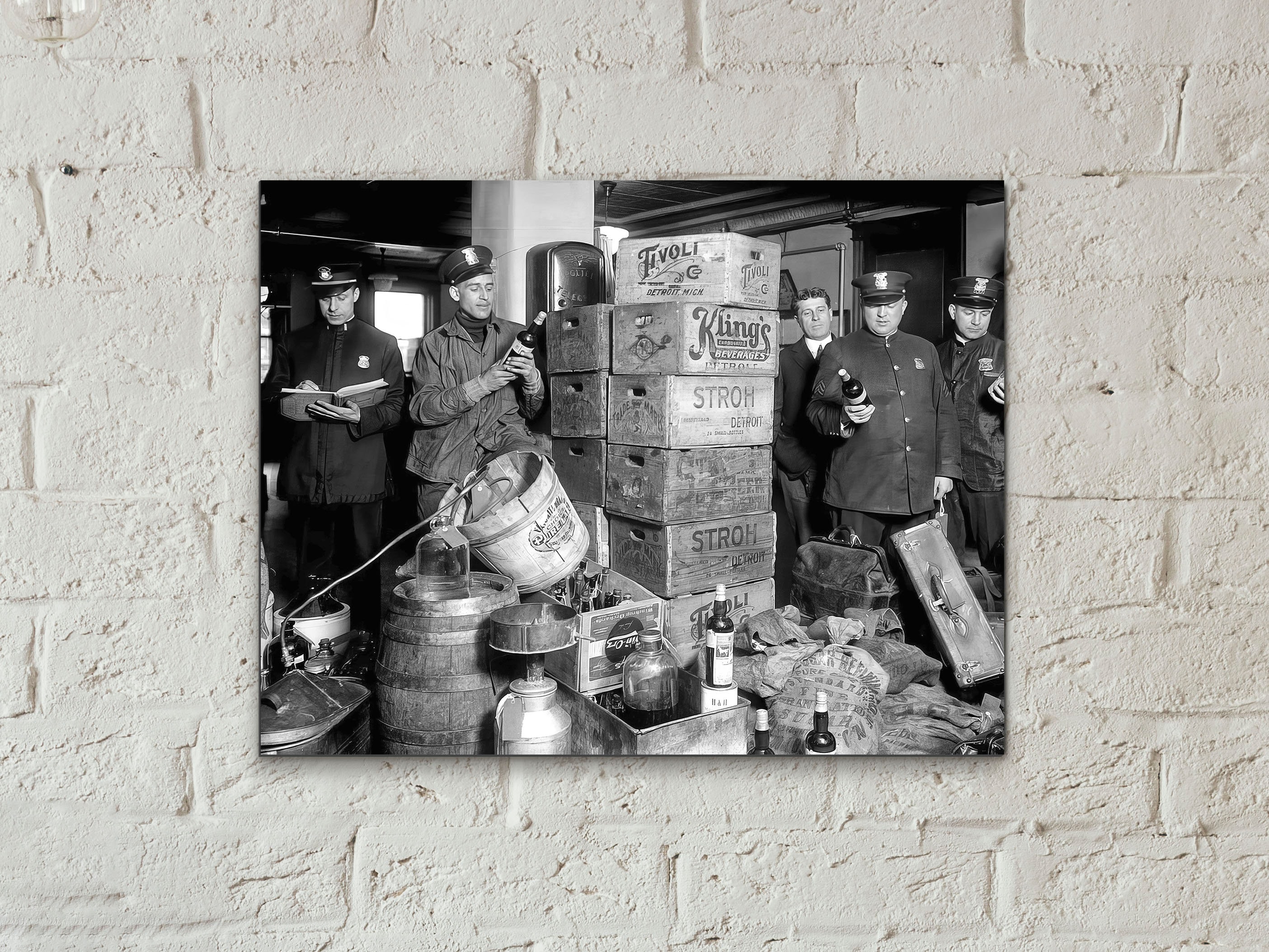 Prohibition Police Raid, Cops, Bar Photo, Vintage Print, Wall Art Print ...