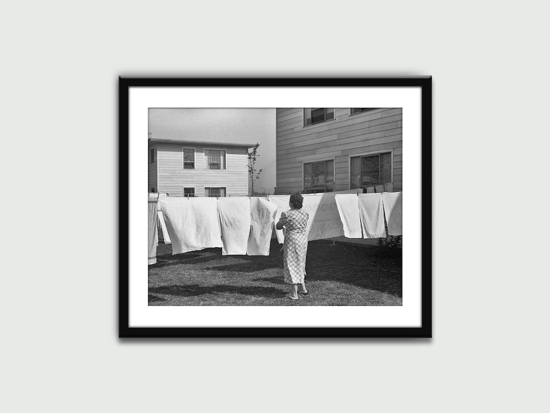 Laundry Day Clothesline Photo, Vintage Print, Wall Art Print, Wall ...