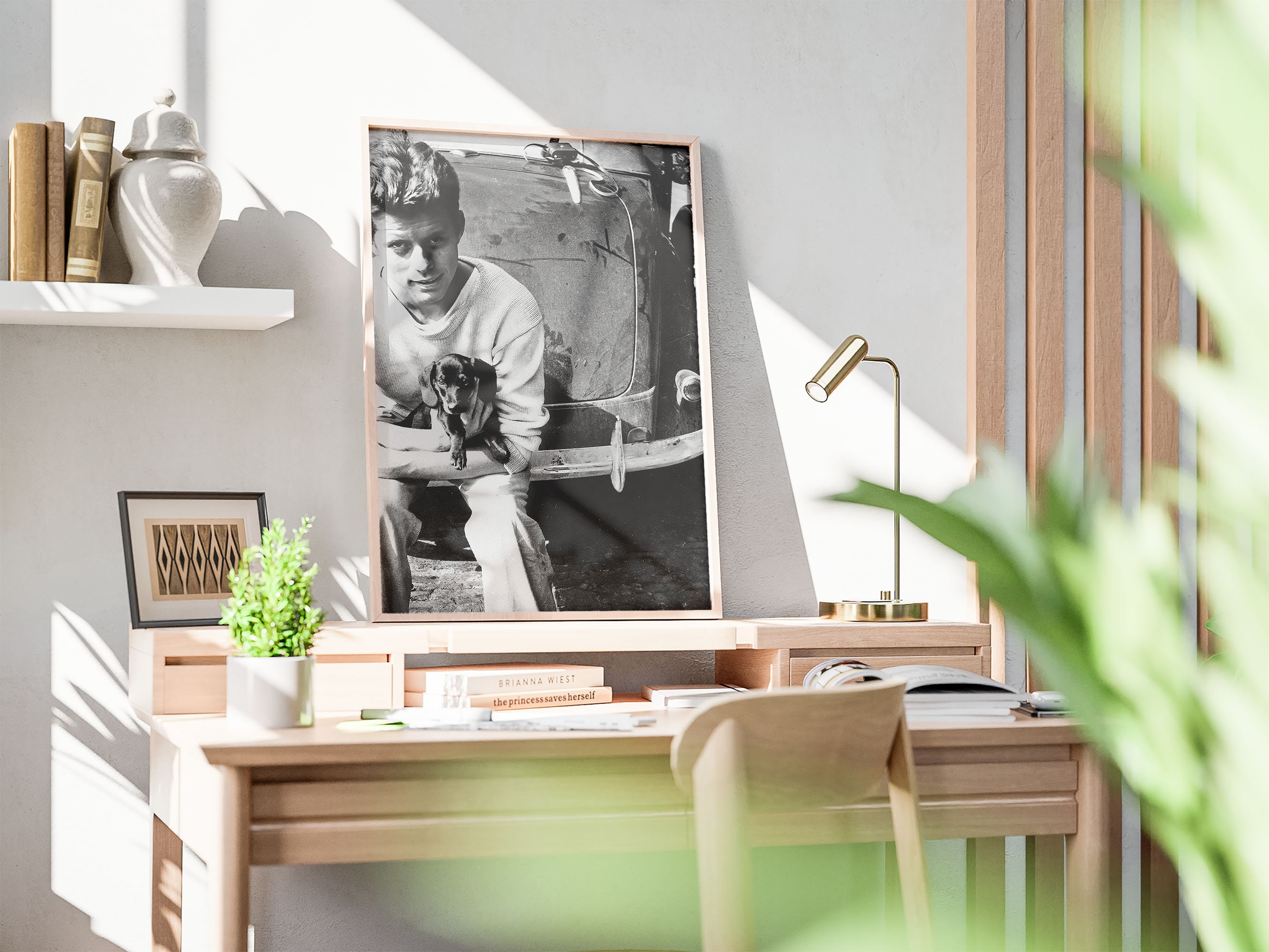 JFK and Dunker the Dog, Vintage Print, Wall Art Print, Wall Decor, Home ...