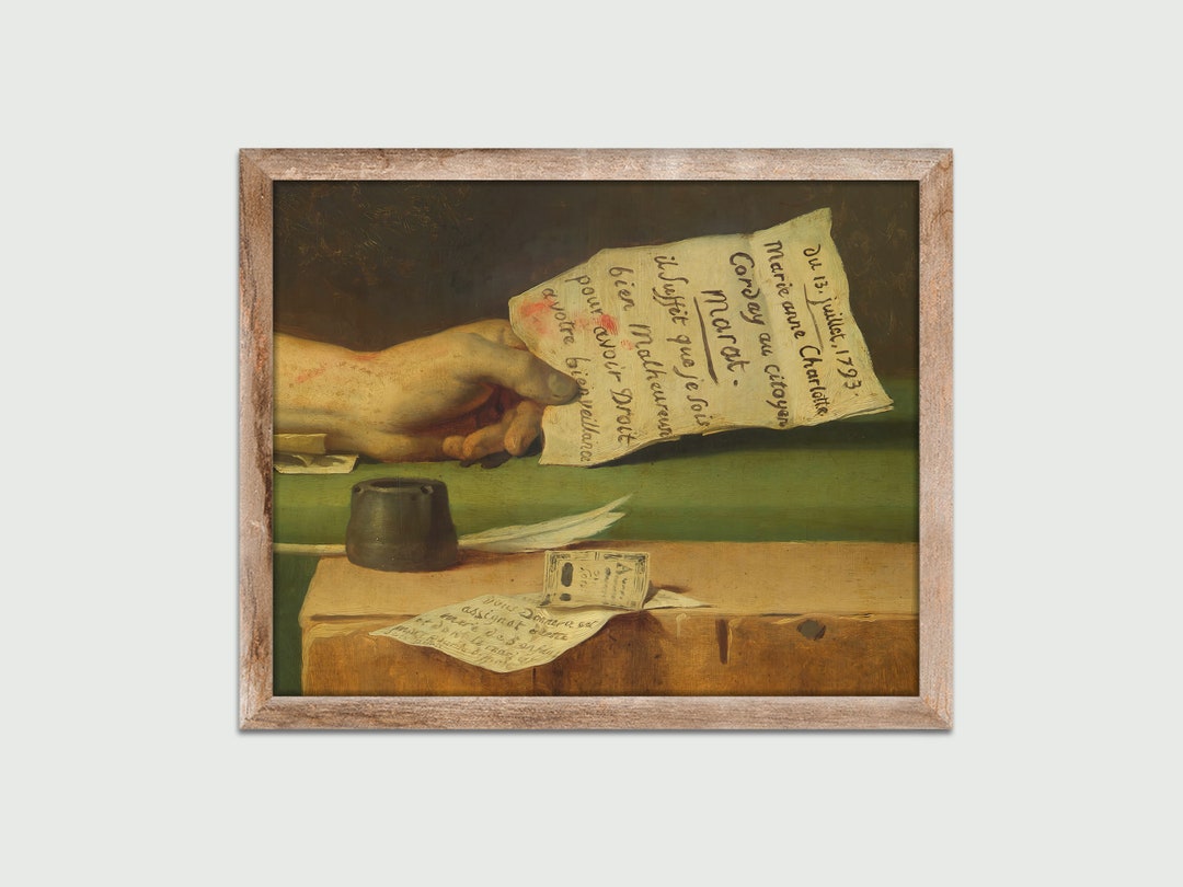 Death of Marat (1793) by Jacques Louis David (3), Vintage Painting ...