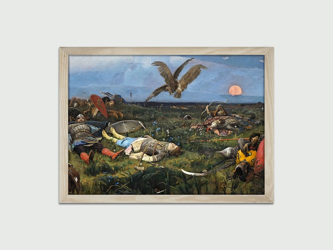 After Igor's Battle With the Cumans by Viktor M. Vasnetsov, Vintage Painting, Classic Art Print ...