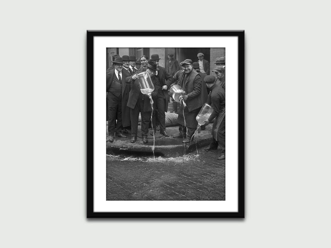 Pouring Out Liquor Prohibition Photo, Vintage Print, Wall Art Print ...