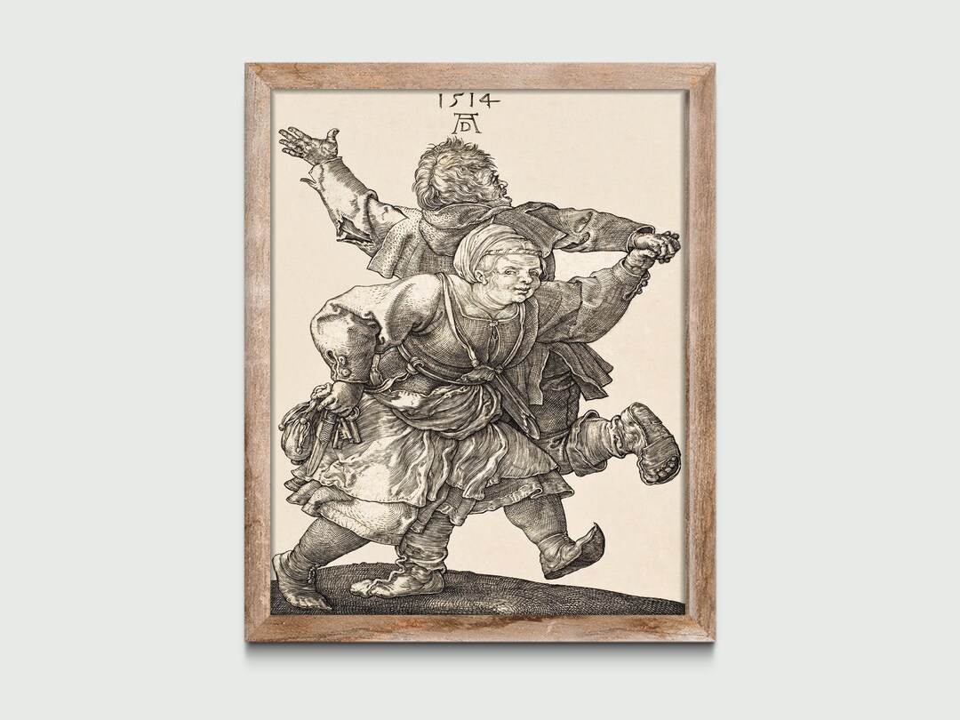 Peasant Couple Dancing (1514) by Albrecht Durer, Vintage Painting ...