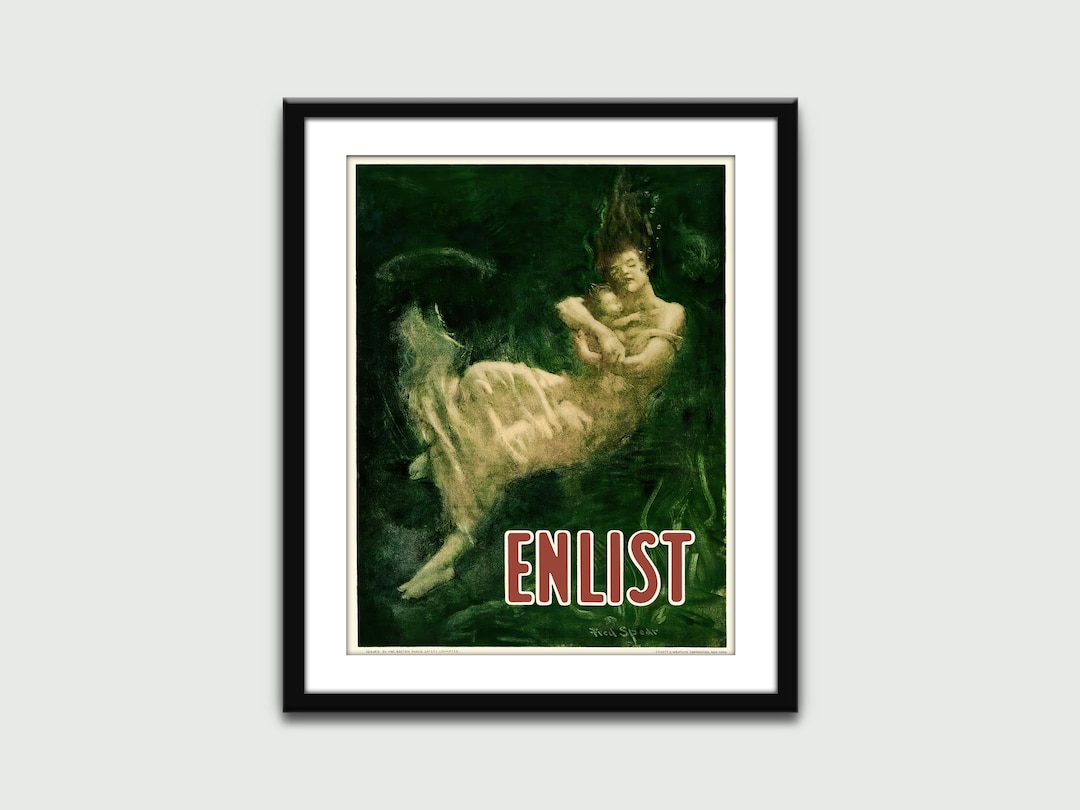 World War I Propaganda Enlist, Vintage Propaganda Poster, Wall Art ...
