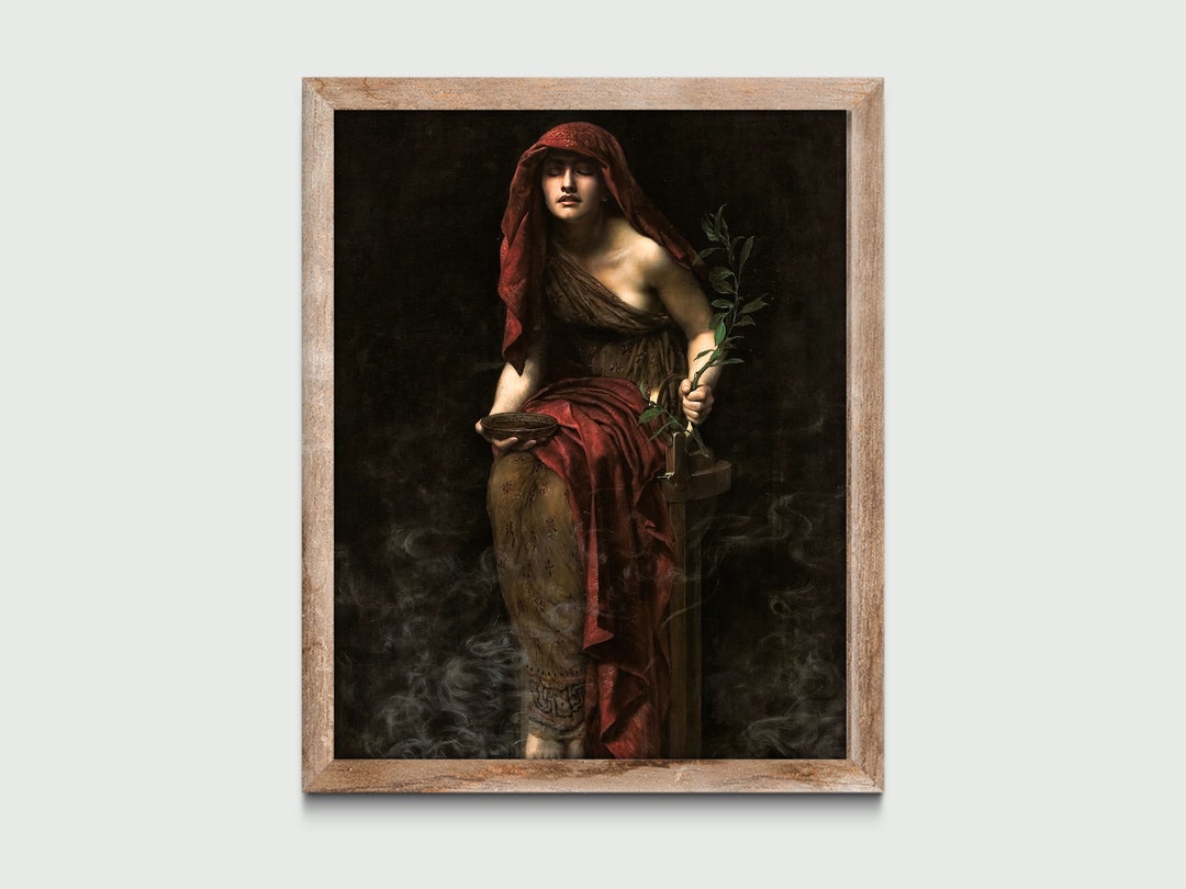 Priestess of Delphi (1891) by John Collier, Vintage Painting, Classic ...