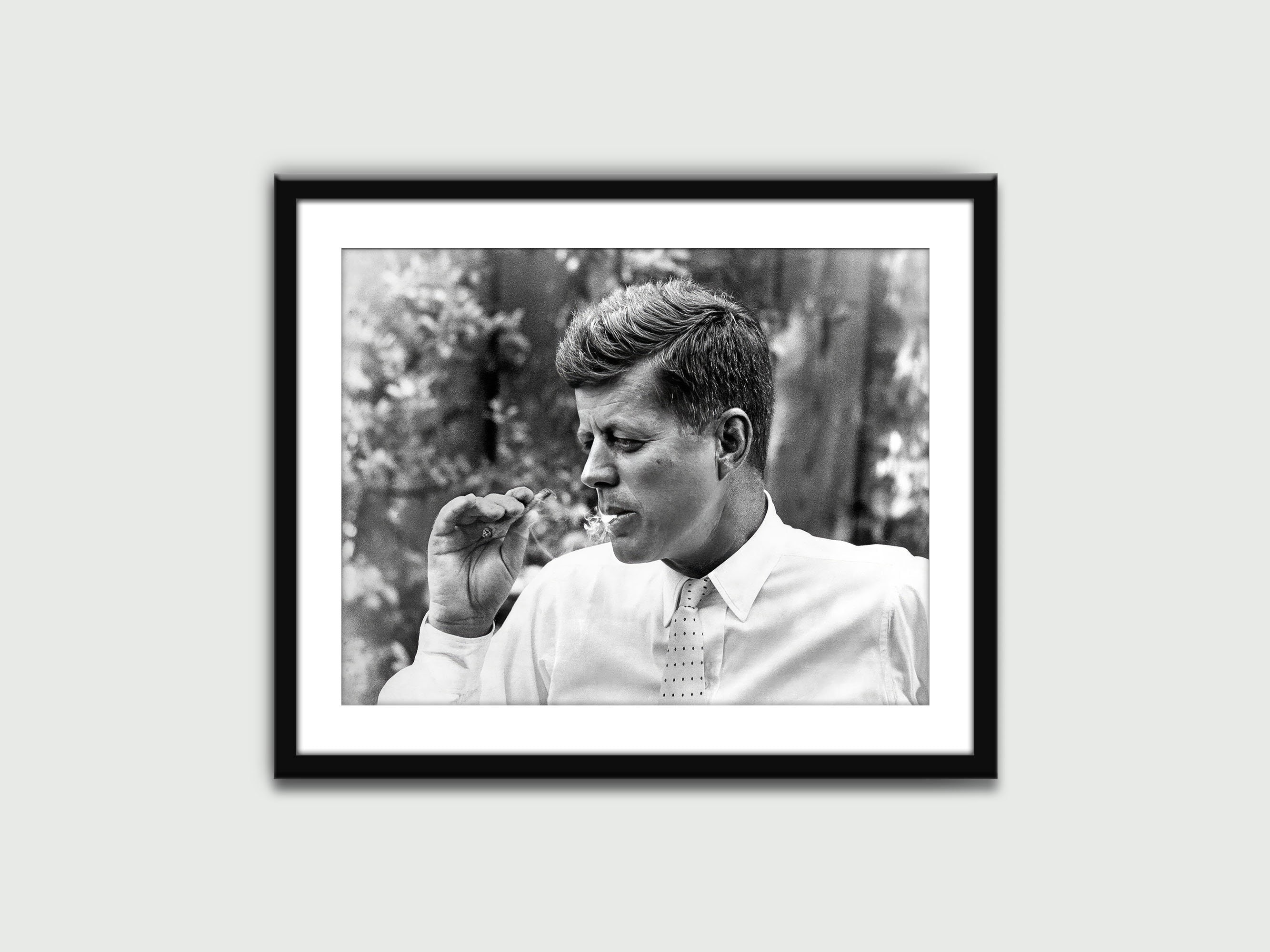 John F. Kennedy JFK Smoking Vintage Print Wall Art Print - Etsy