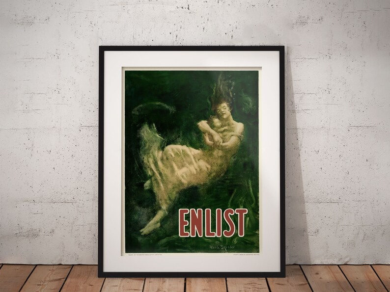 World War I Propaganda Enlist, Vintage Propaganda Poster, Wall Art ...