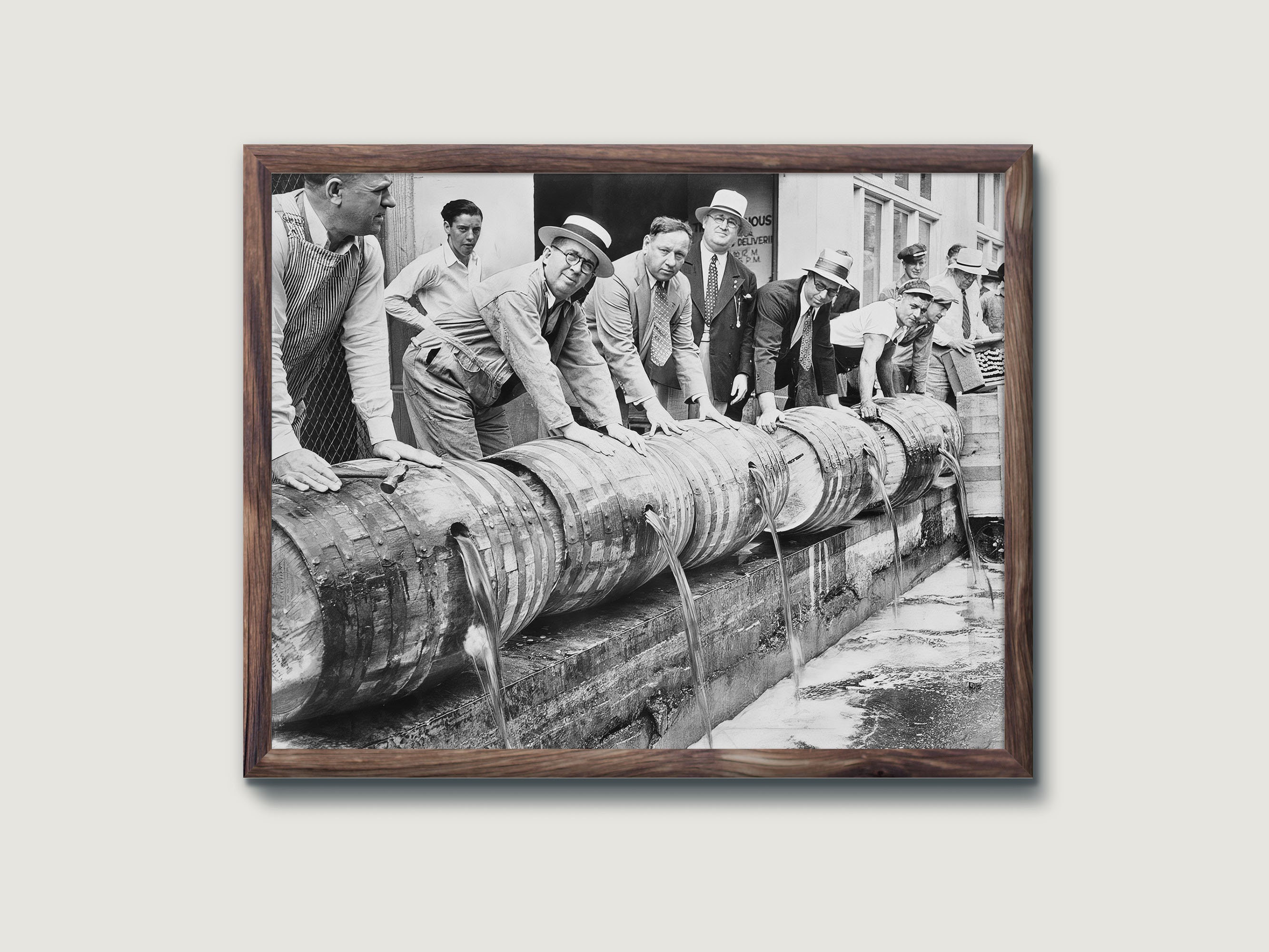 Dumping Beer Barrels Prohibition Photo, Vintage Print, Wall Art Print ...
