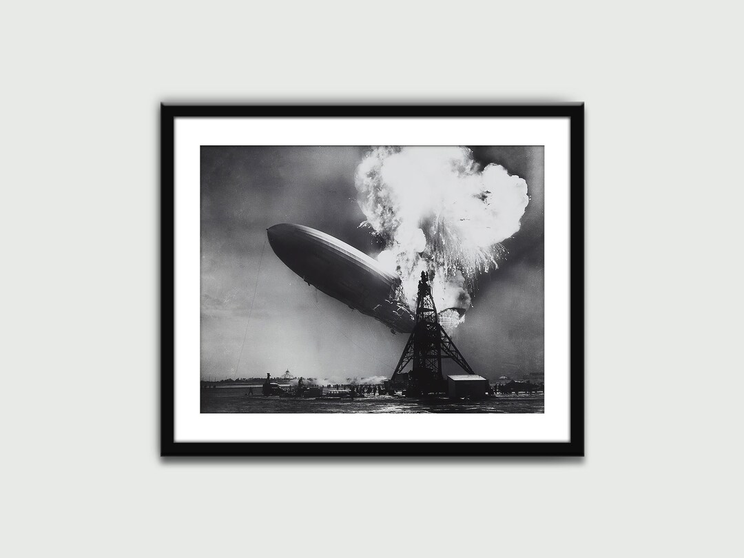 Hindenburg Explosion (1937) Photo, Vintage Print, Wall Art Print, Wall ...