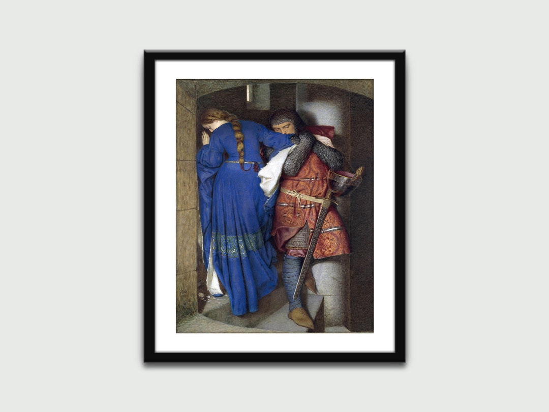 The Meeting on the Turret Stairs (1864), Vintage Painting, Wall Art ...