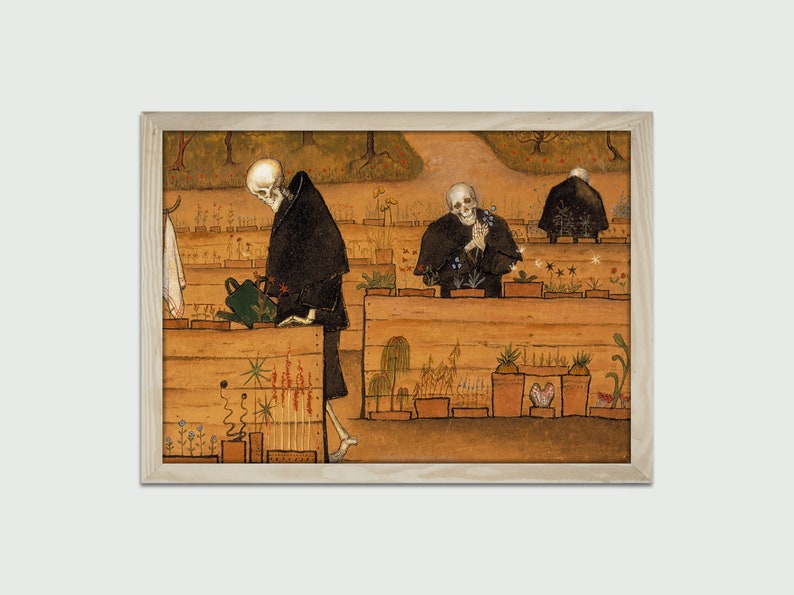 The Garden of Death 1896 by Hugo Simberg, Vintage Painting, Classic Art ...