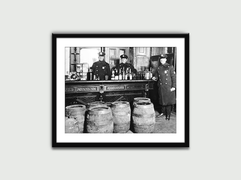 Police Raid During Prohibition Photo, Vintage Print, Wall Art Print ...