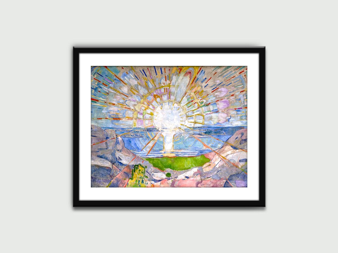 The Sun by Edvard Munch, Vintage Painting, Classic Art, Wall Art Print ...