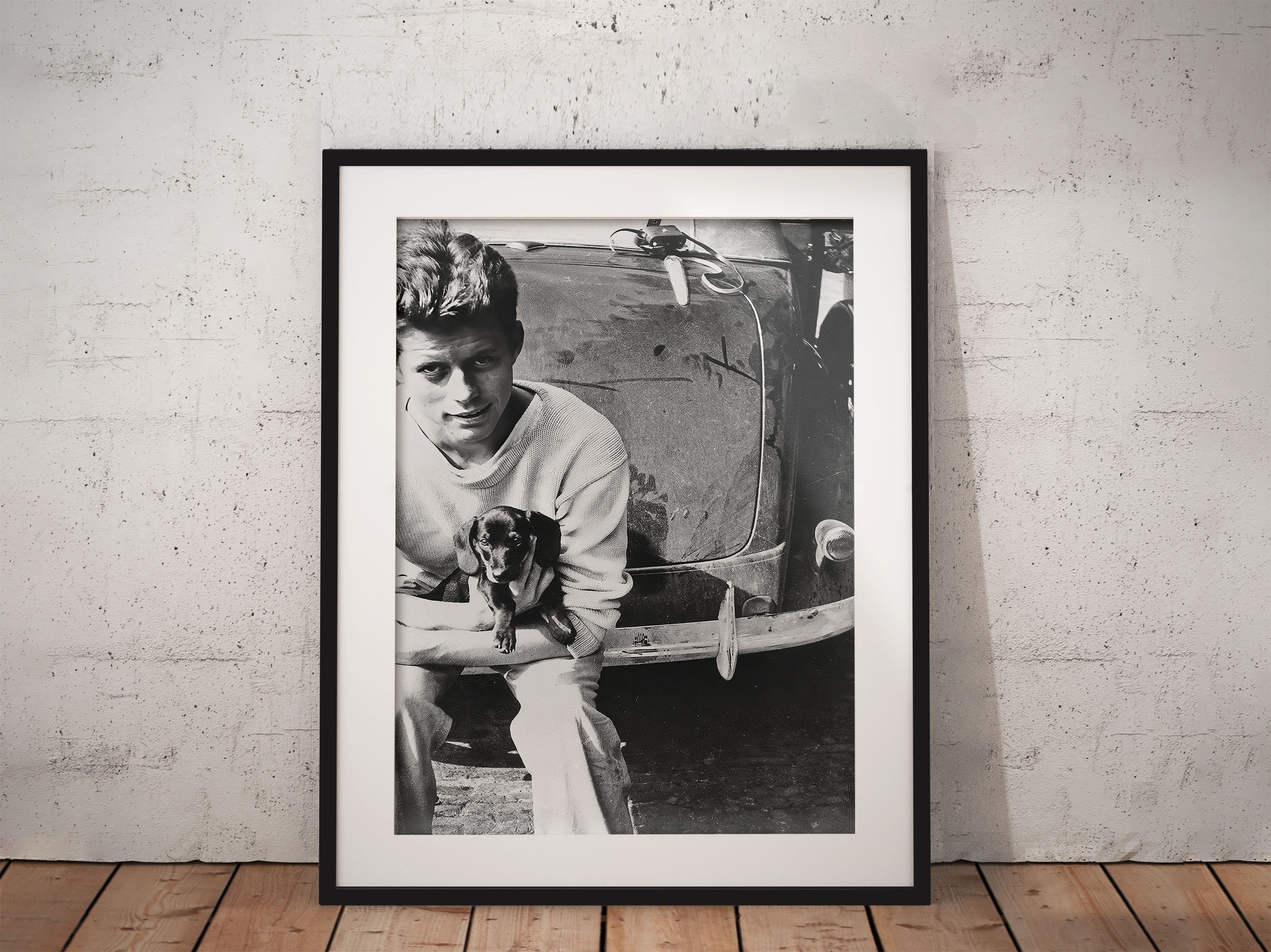 JFK and Dunker the Dog, Vintage Print, Wall Art Print, Wall Decor, Home ...