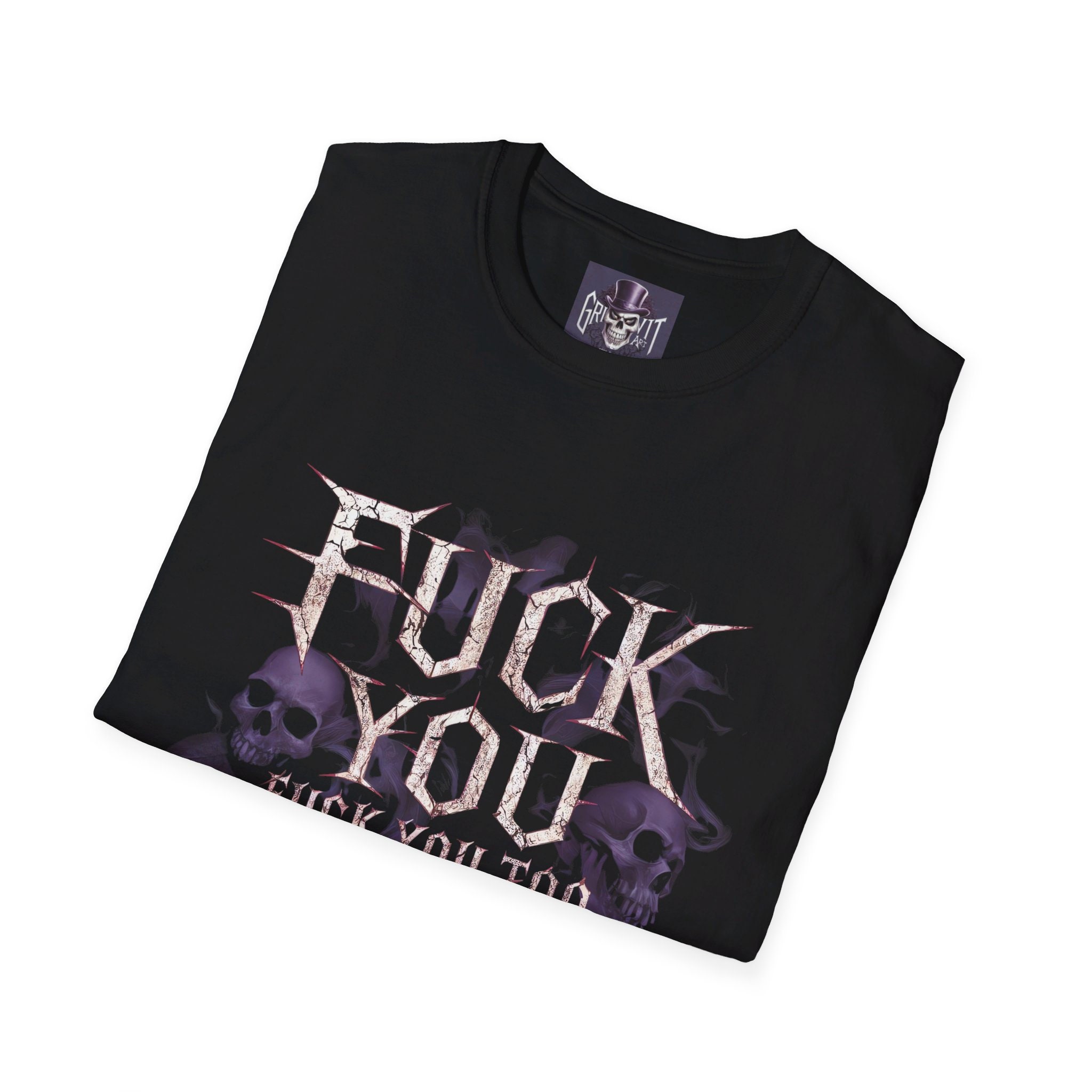 Edgy Gothic 'fuck You' T-shirt Dark Humor & Sarcasm Black Tee With ...