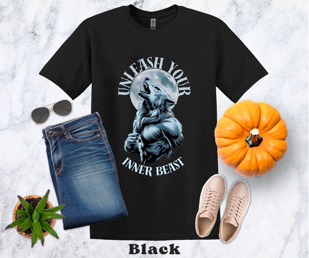 Werewolf T-shirt Werewolf Design Funny Dark Humor Shirt, Perfect for Halloween, Trendy Horror ...