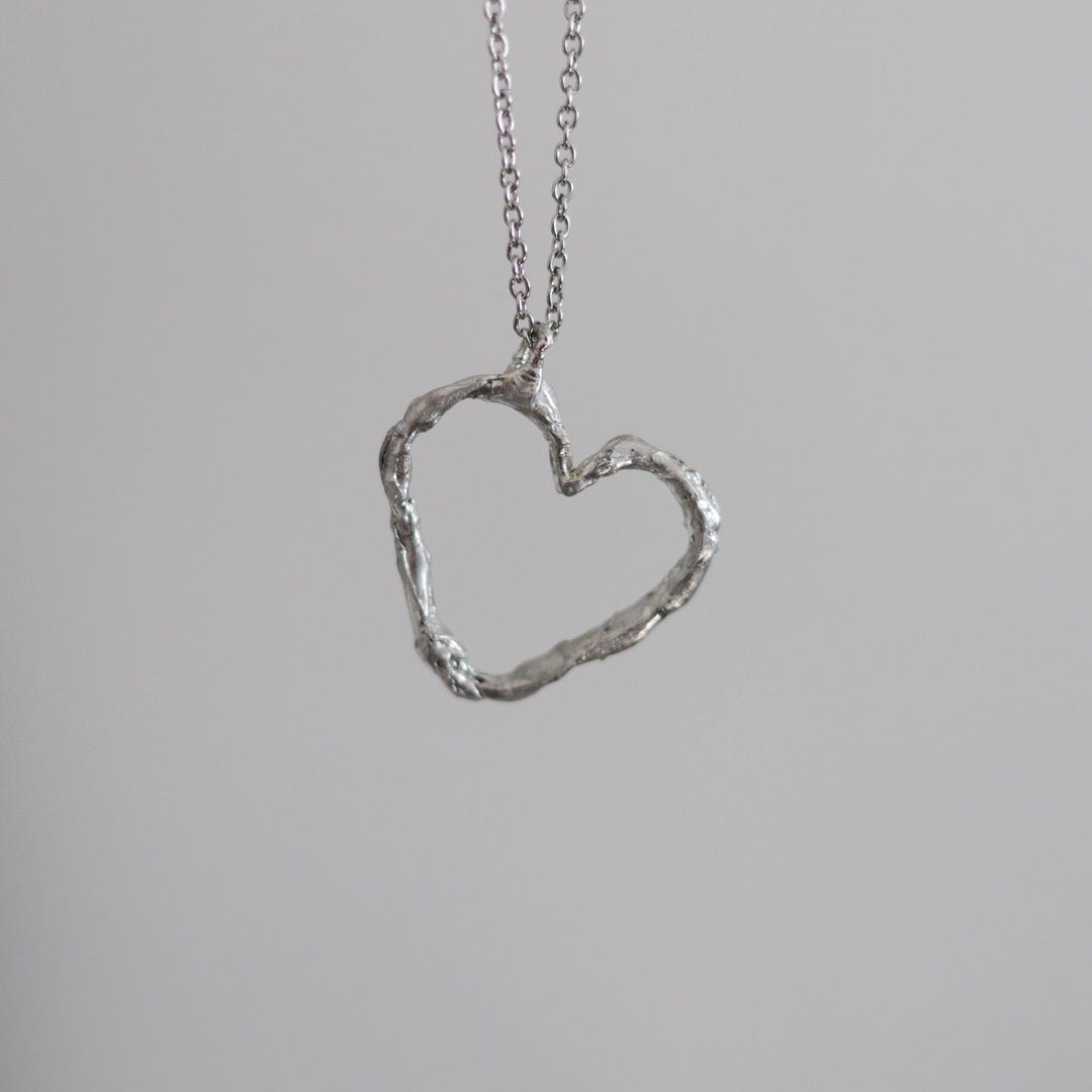 Soft Solder Heart Necklace: Punk Gothic Spiked Pendant - Etsy