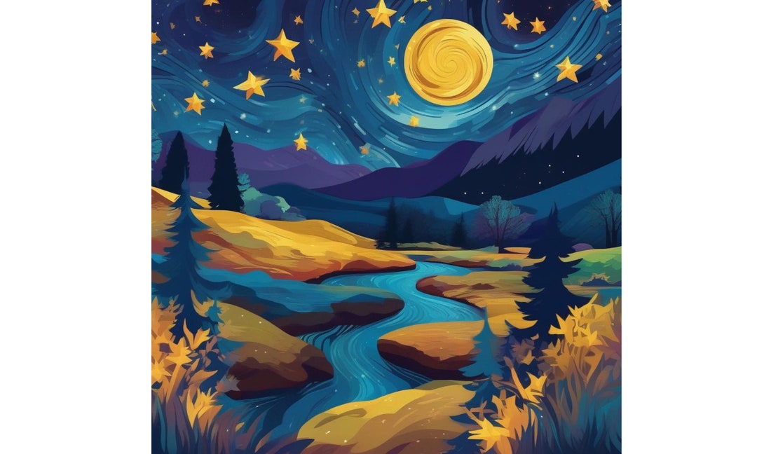 Van Gogh Poster, Starry Night Print, Digital Download, Printable Wall ...