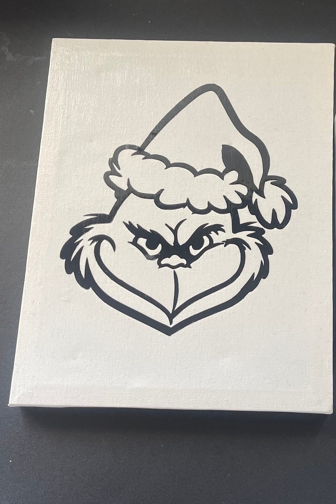 Whimsical Grinch-inspired Canvas Paint Kit Pre Drawn Christmas/ Grinch ...