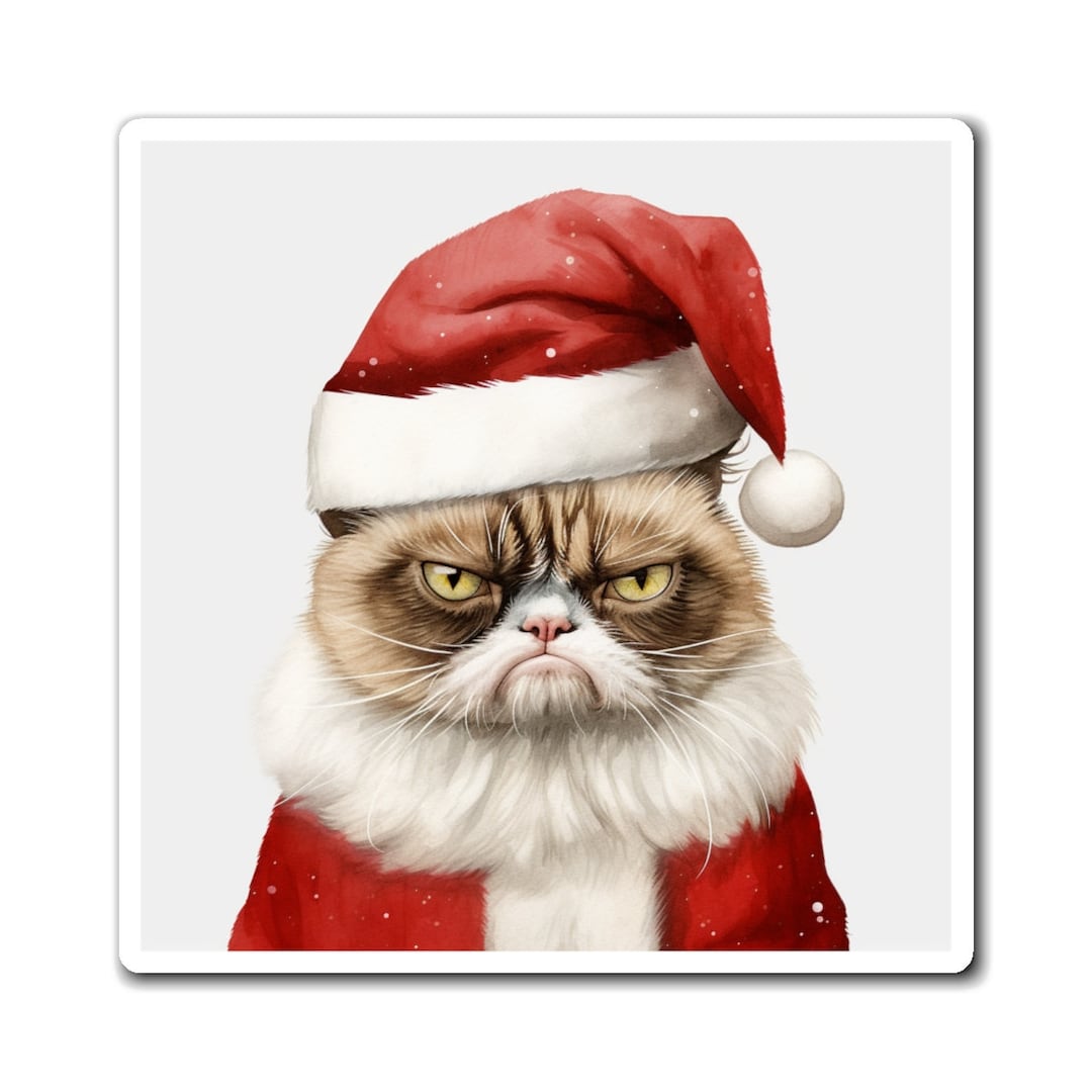 Sarcastic Cats Grumpy Holiday Magnets: Purr-sonality on Your Fridge! - Etsy