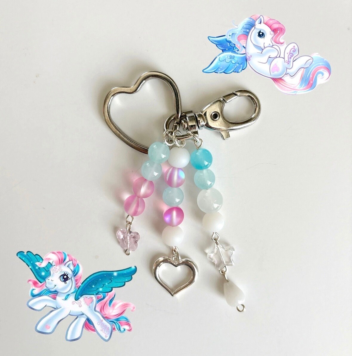 My Little Pony Star Catcher Charm • Heart Key Ring With Clip ...