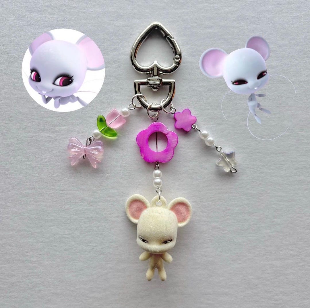 Miraculous Ladybug Mouse Kwami Keychain Charm • Mullo • MLB Key Ring ...