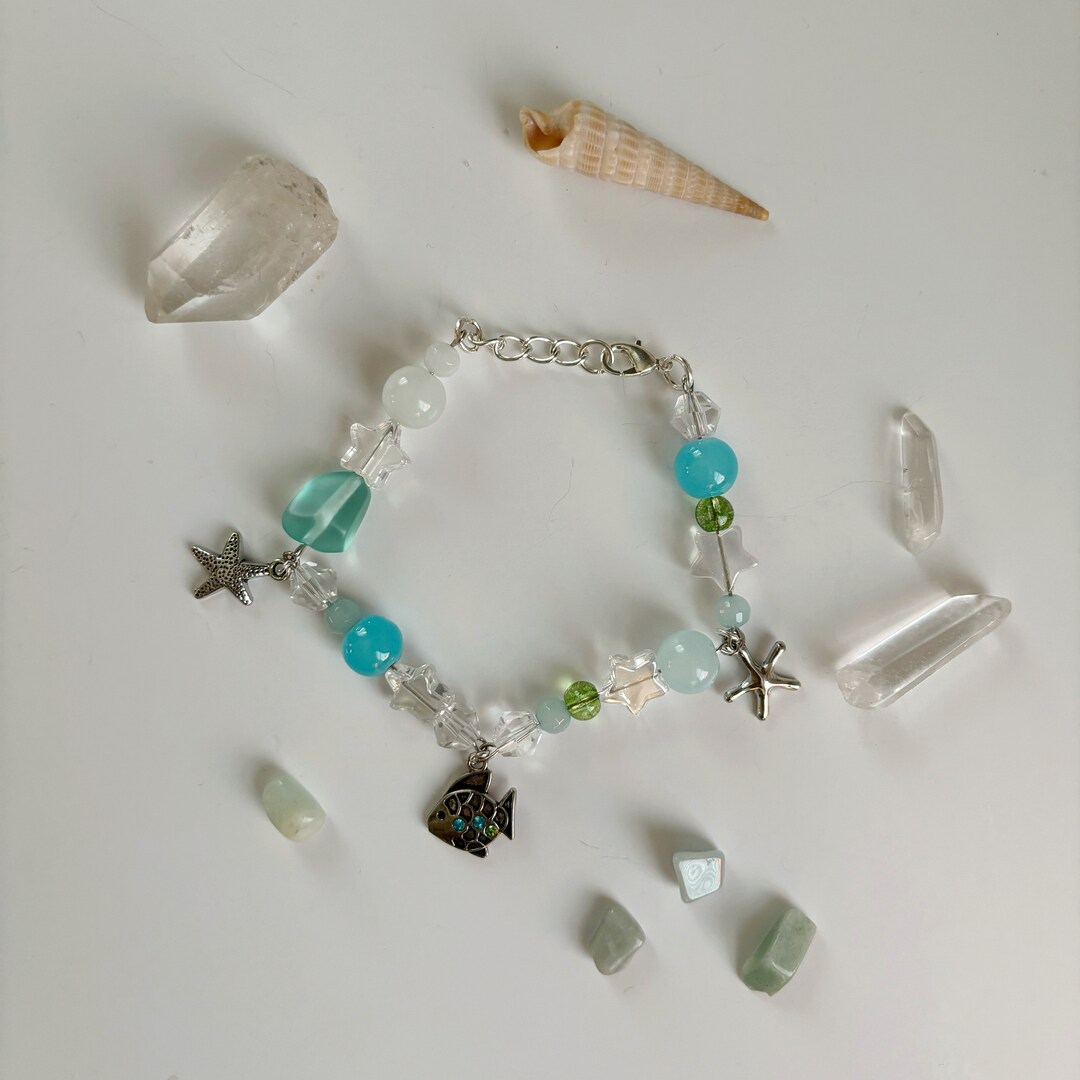Sea Starz Bracelet • Ocean Fish Sea Star Adjustable Charm Bracelet - Etsy
