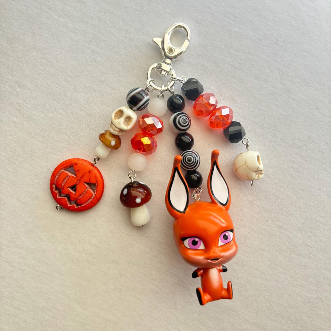 Miraculous Ladybug Kwami Keychain Halloween Cluster Charm • Trixx • MLB ...